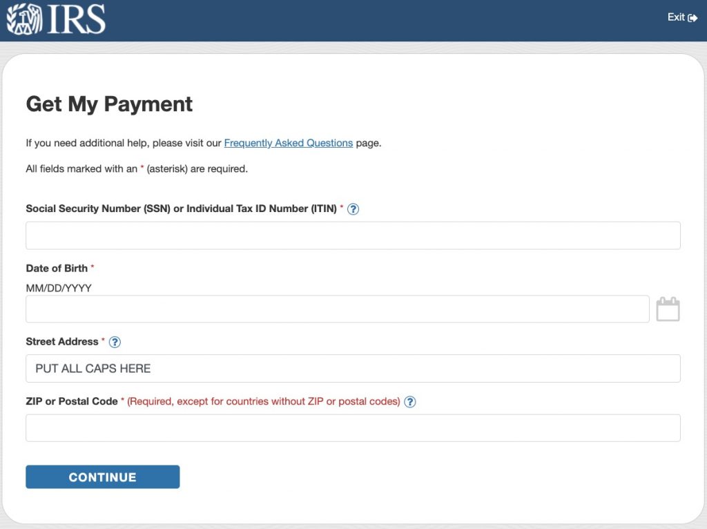 Seeing An Error On The IRS 'Get My Payment' Stimulus App? Try All Caps.