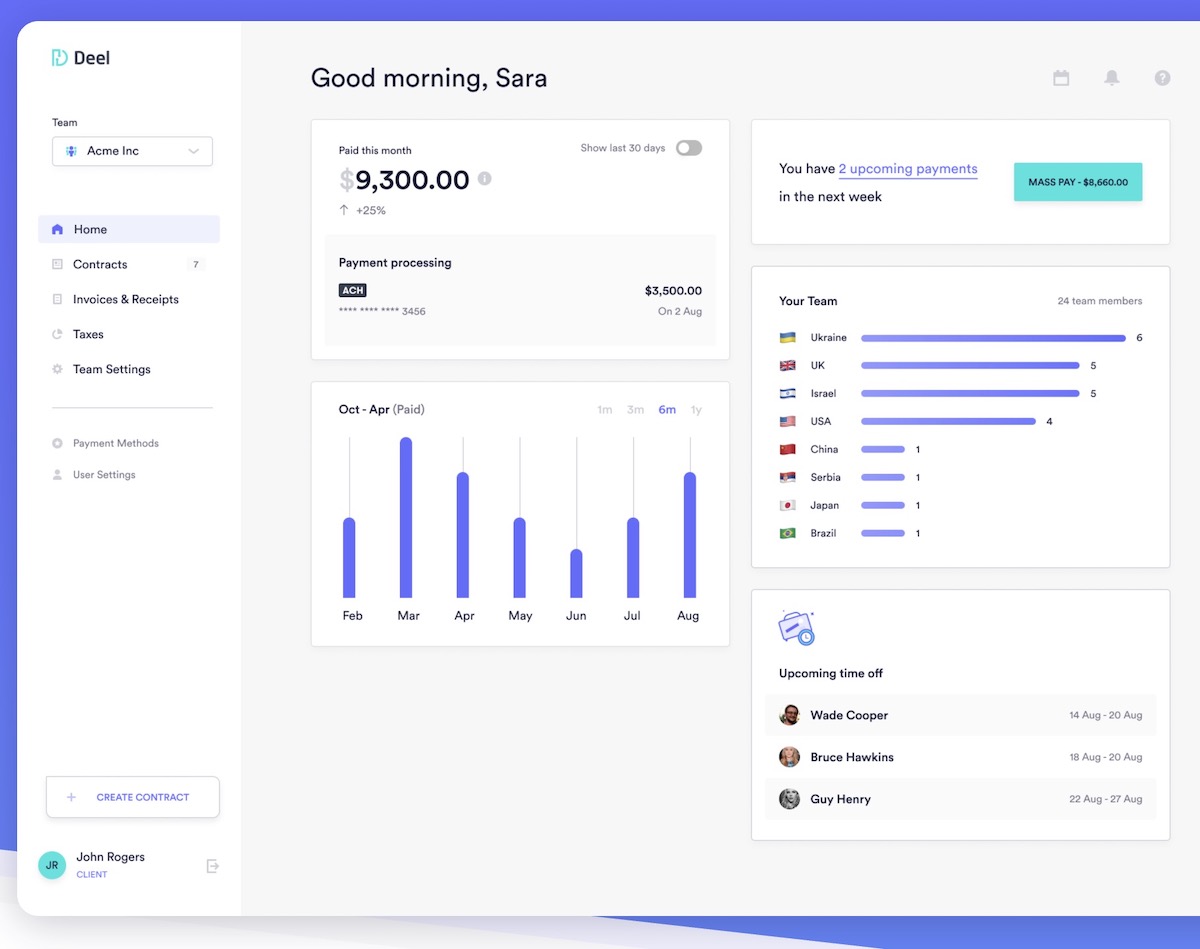 Payroll And Compliance Platform Deel Raises $30 Million